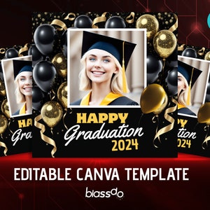 Editable Graduation Flyer Event DIY Flyer Template, Editable Social ...