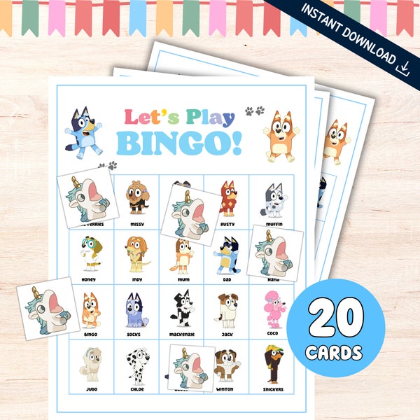 Bluey Game Cards - Etsy