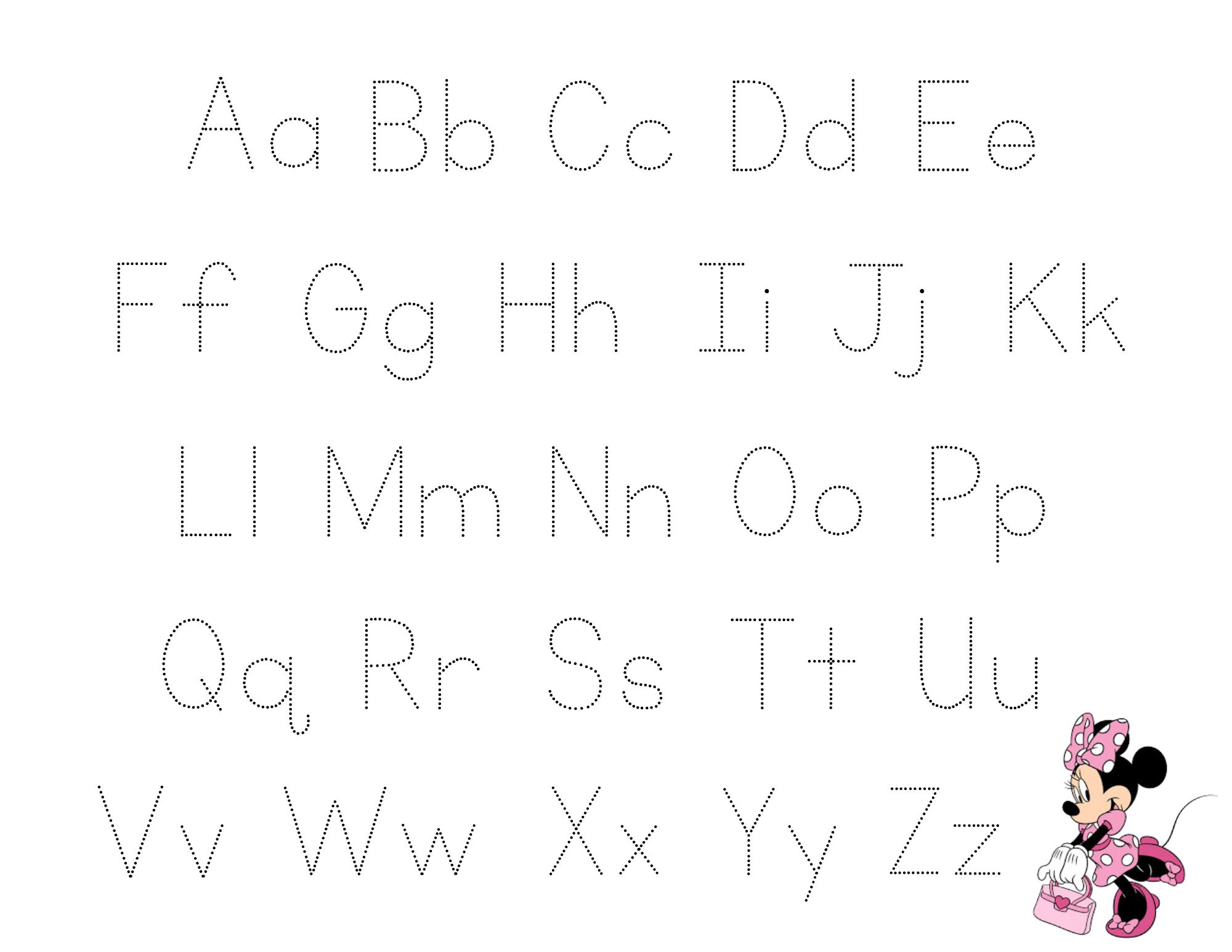 Minnie Custom Name Tracing Sheet Handwriting Practice Personalized Name ...