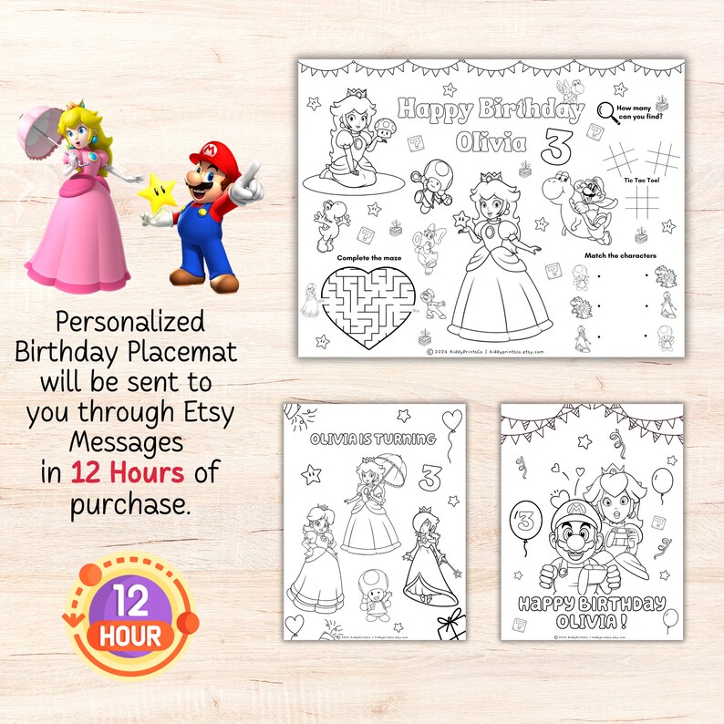 Super Mario Princess Peach Birthday Coloring Sheet, Princess Peach ...