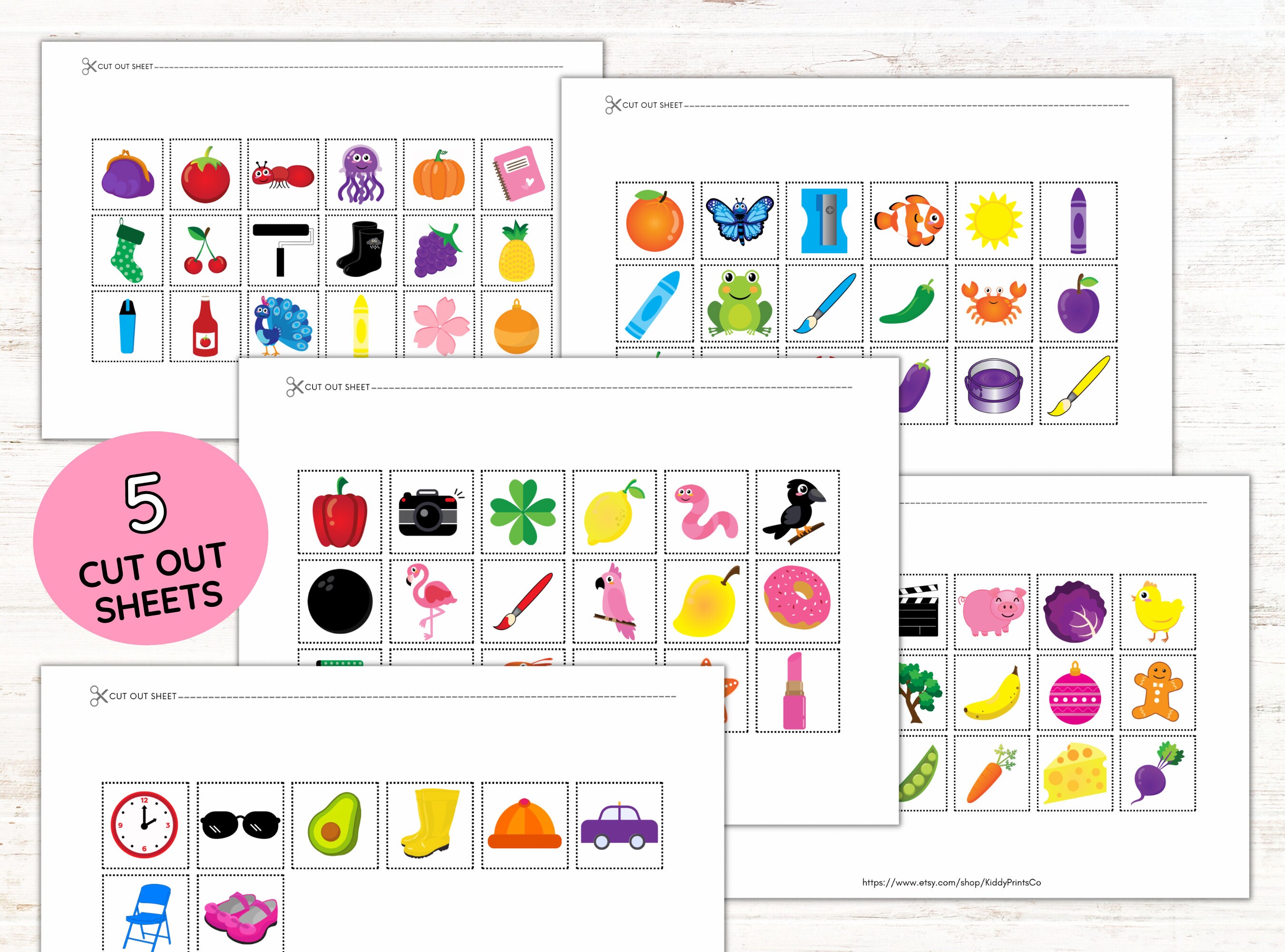 Color Matching Worksheets, Color Sorting, Preschool Printable ...