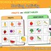 Fruits and Veggies Sorting, Matching Preschool Activities,kindergarten ...