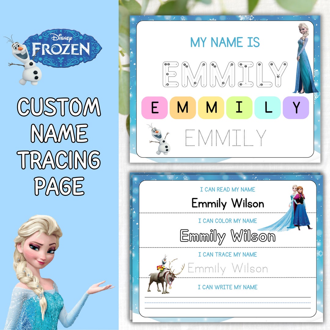 Custom Name Tracing Sheet Handwriting Practice Personalized Name Trace ...