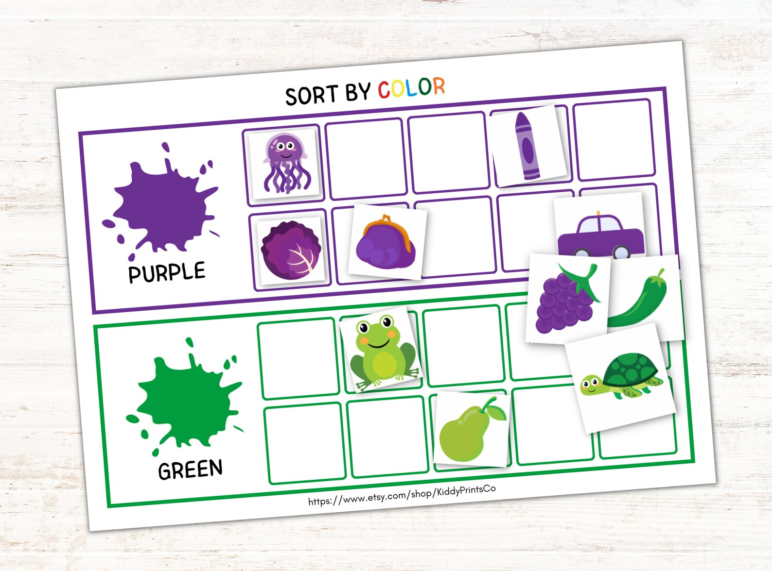 Color Matching Worksheets, Color Sorting, Preschool Printable ...