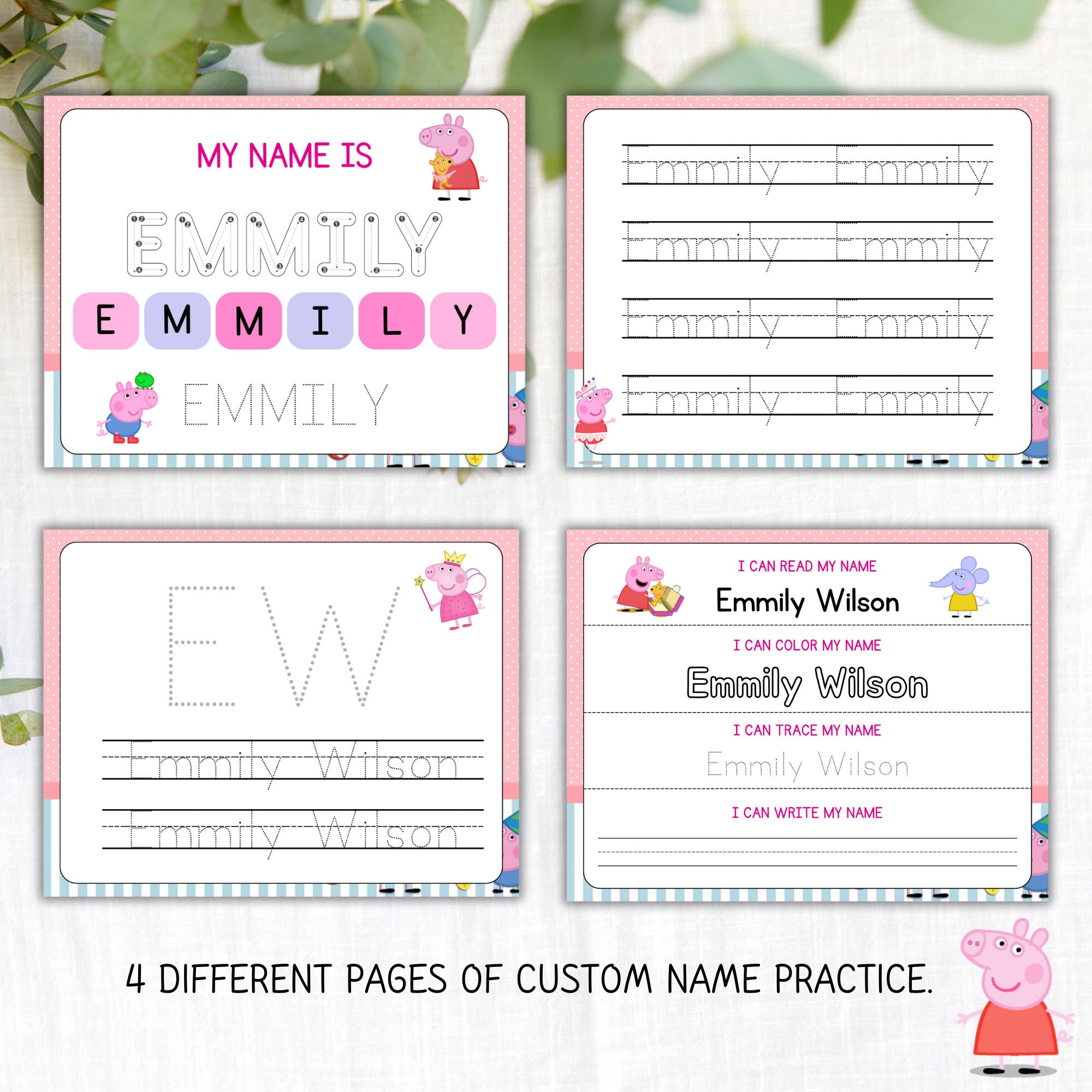 Custom Name Tracing Sheet Handwriting Practice Personalized Name Trace ...