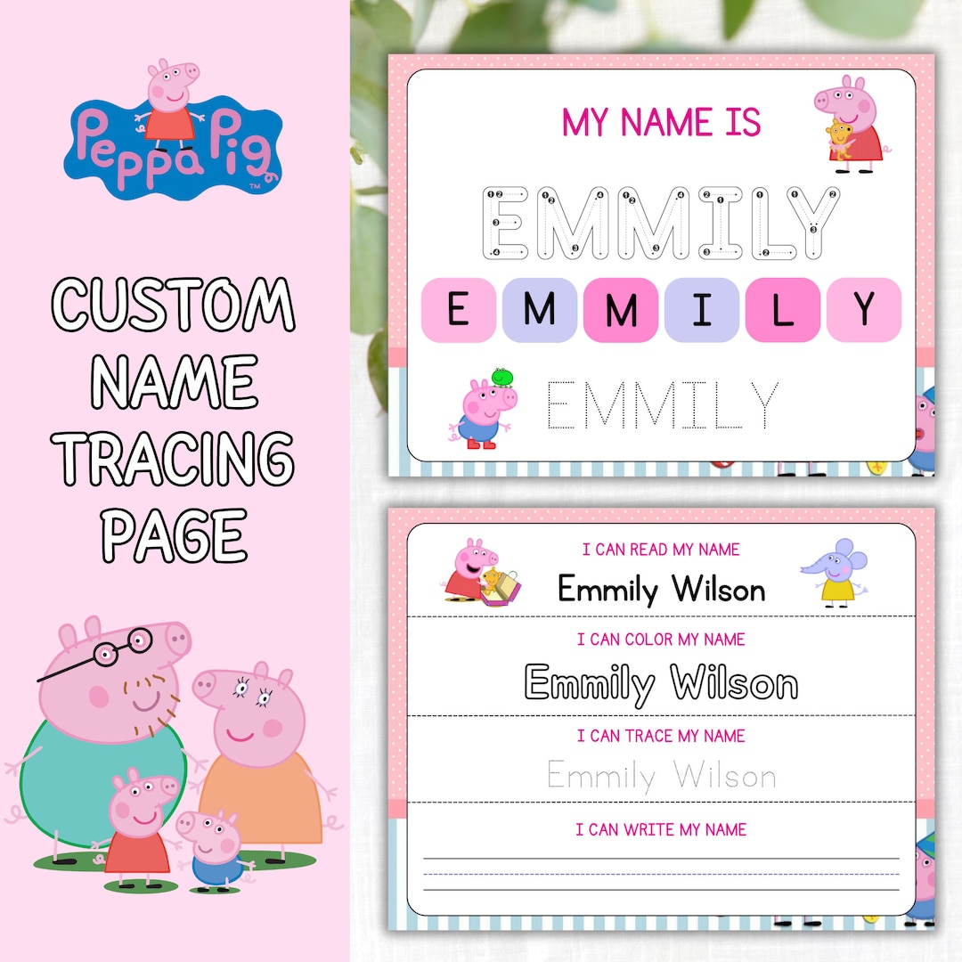 Custom Name Tracing Sheet Handwriting Practice Personalized Name Trace ...