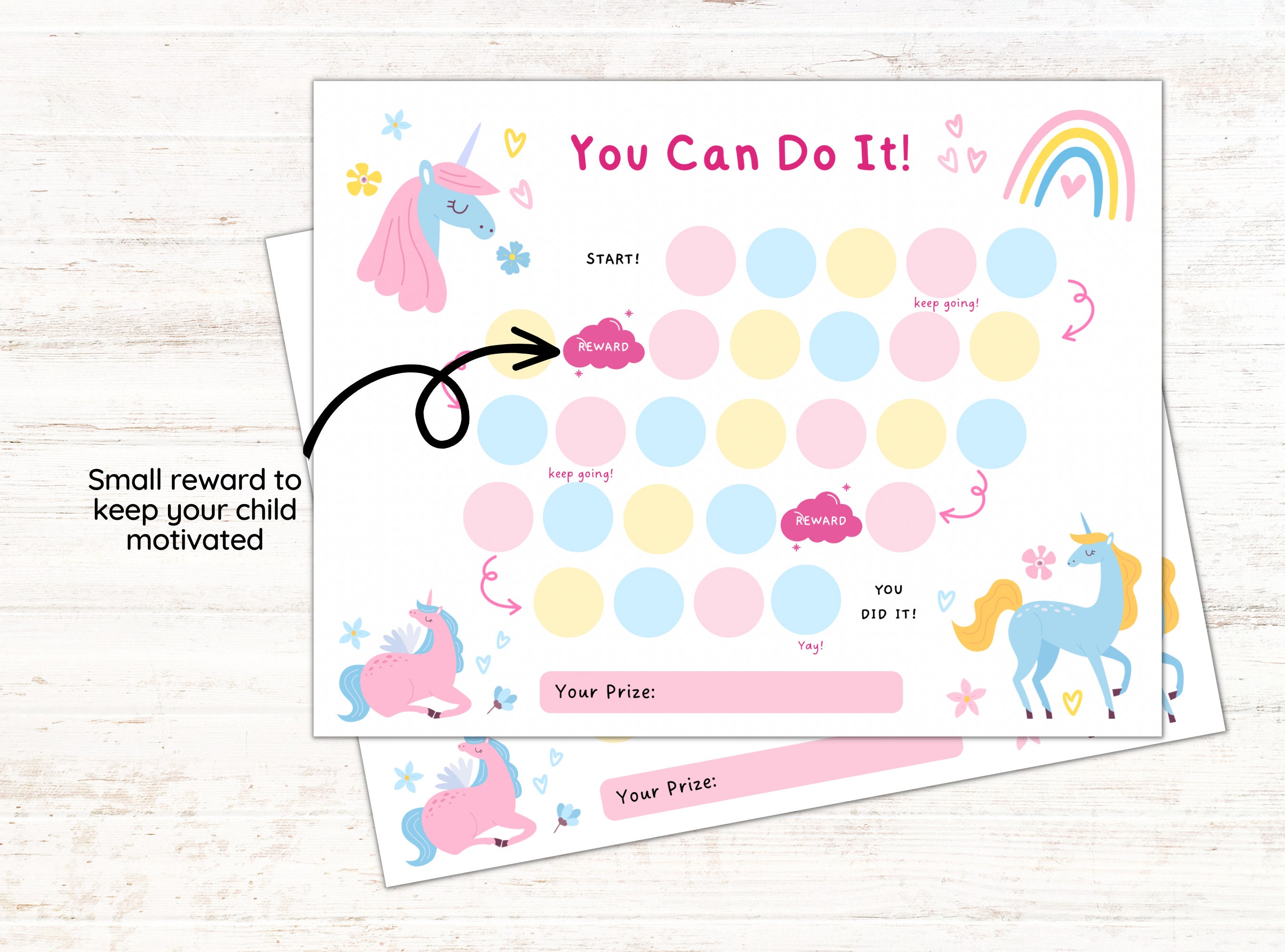 Unicorn Reward Chart Unicorn Potty Chart Printable Unicorn - Etsy