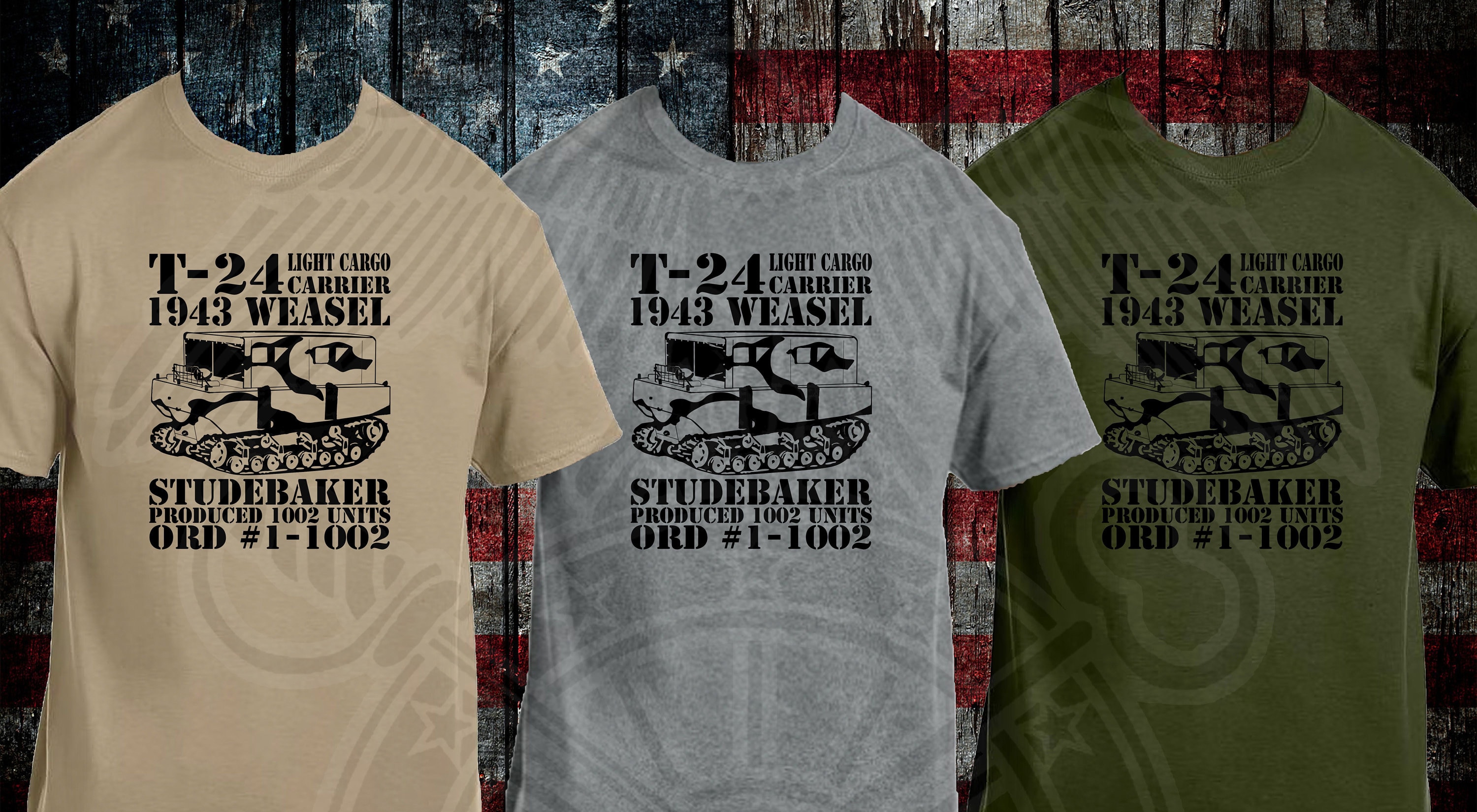 Studebaker T24 Weasel Military Tracked Snow Vehicle WW2 T-shirt - Etsy