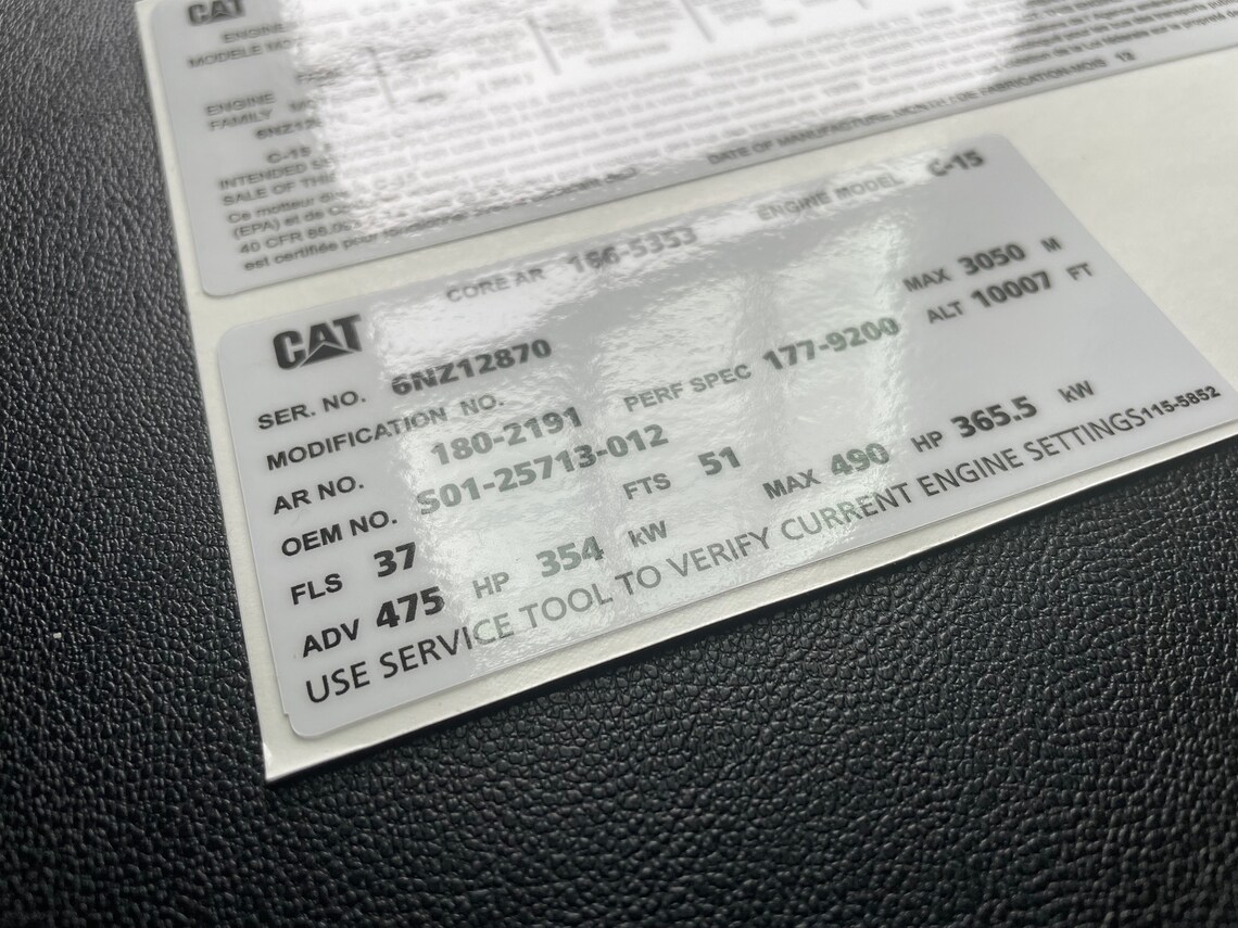Caterpillar C15 14.6L Diesel Engine Valve Cover 1999 Tag ID CAT C-15 ...