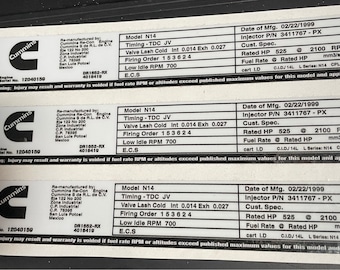 Caterpillar C15 3406 14.6L Diesel Engine Valve Cover 1999 Tag ID CAT C ...