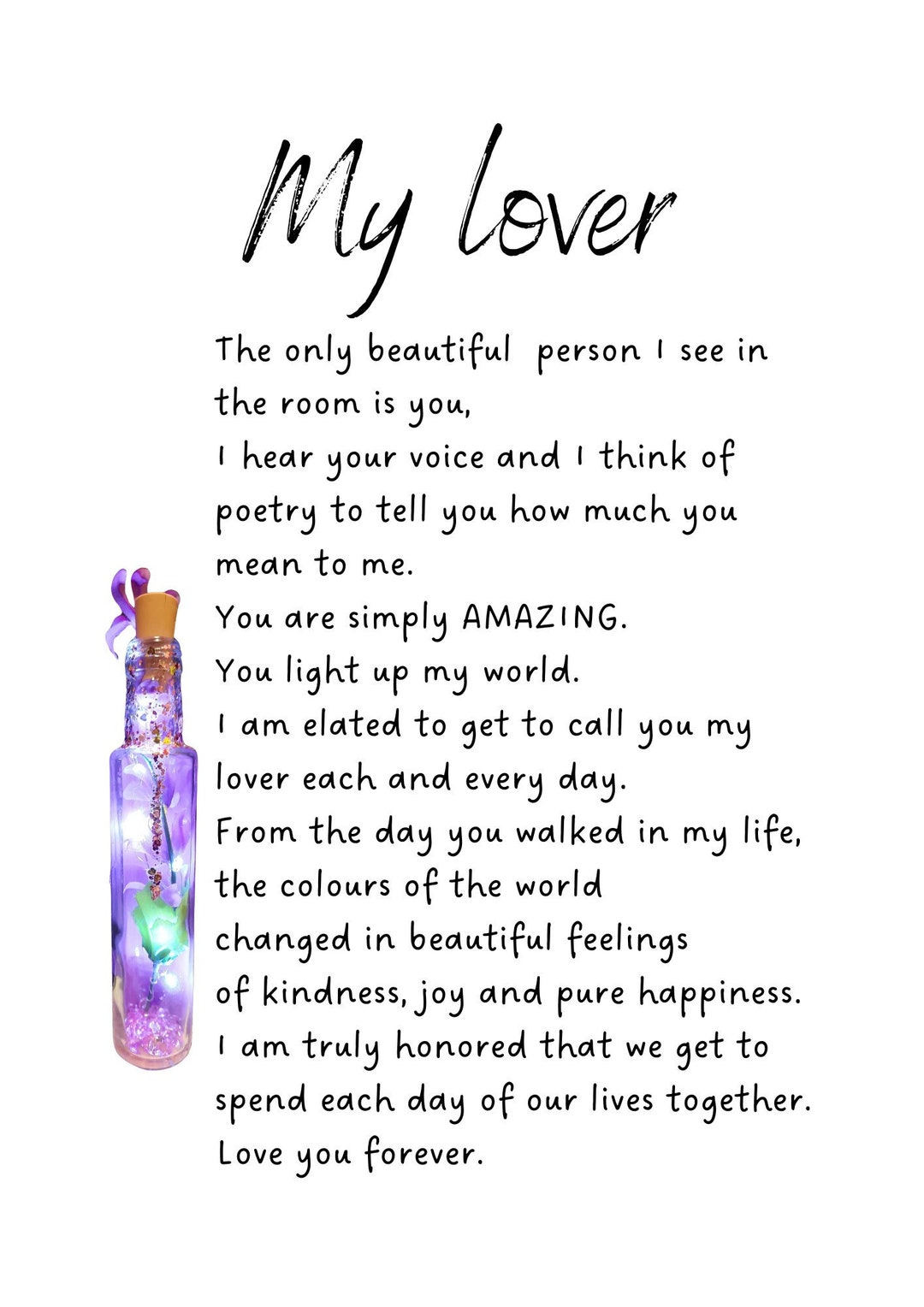 Wedding Gifts for Her, Wedding Poetry, Romantic Couple Gifts, Love ...