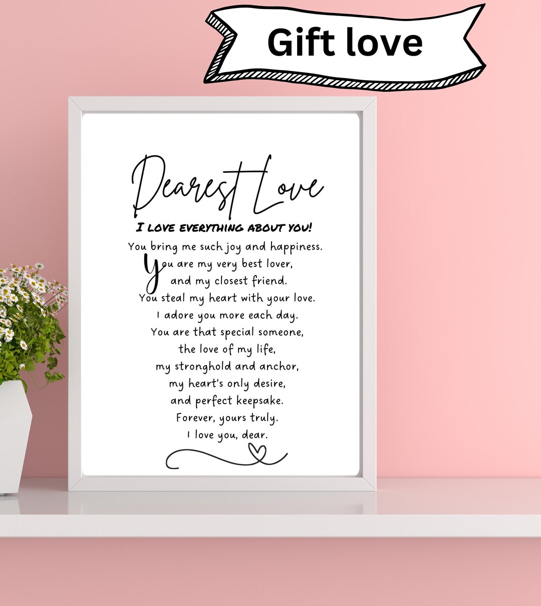 Dearest Love Poem Print: Anniversary Keepsake (digital Download) - Etsy