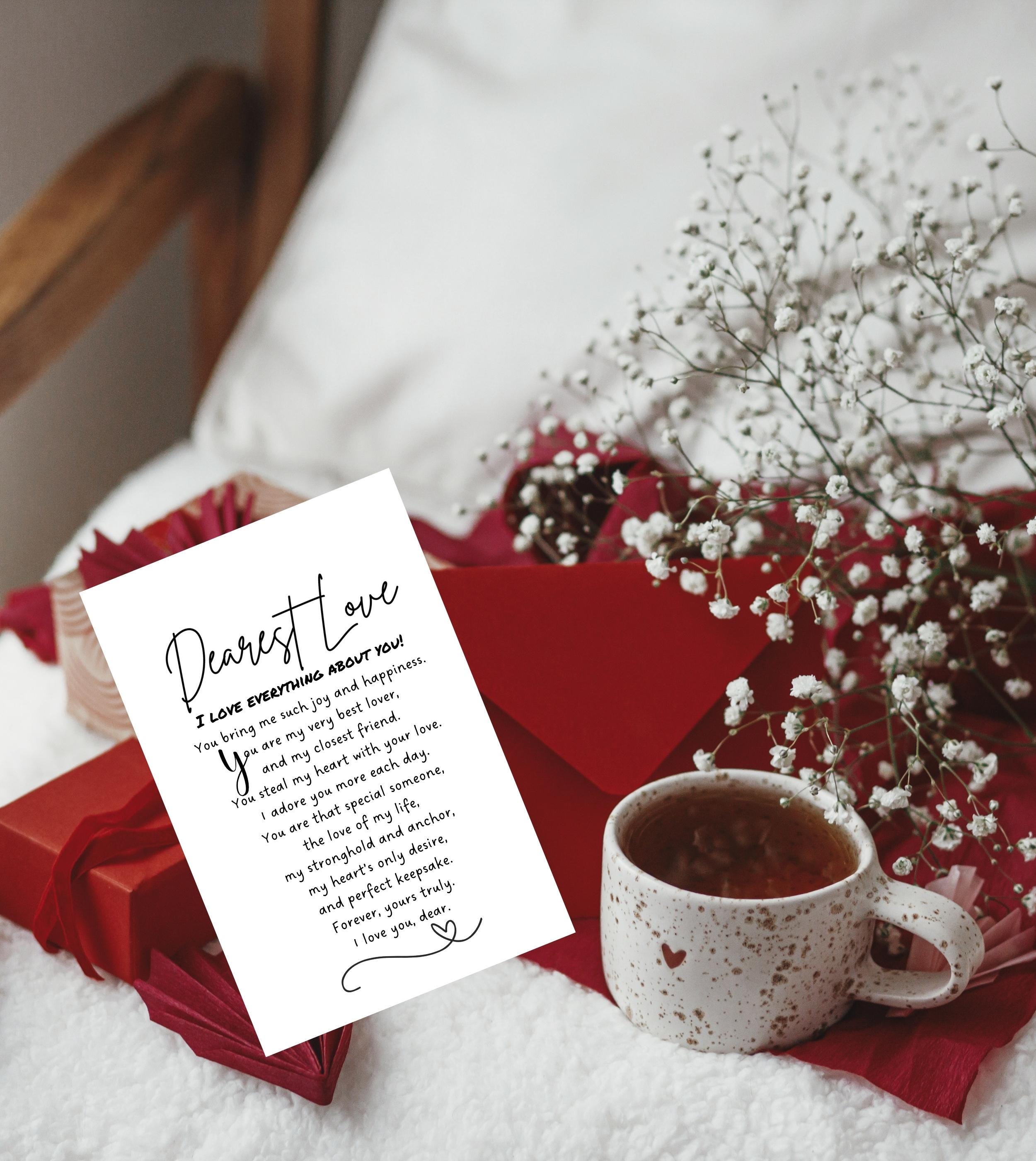 Dearest Love Poem Print: Romantic Valentine's Gift (digital Download ...