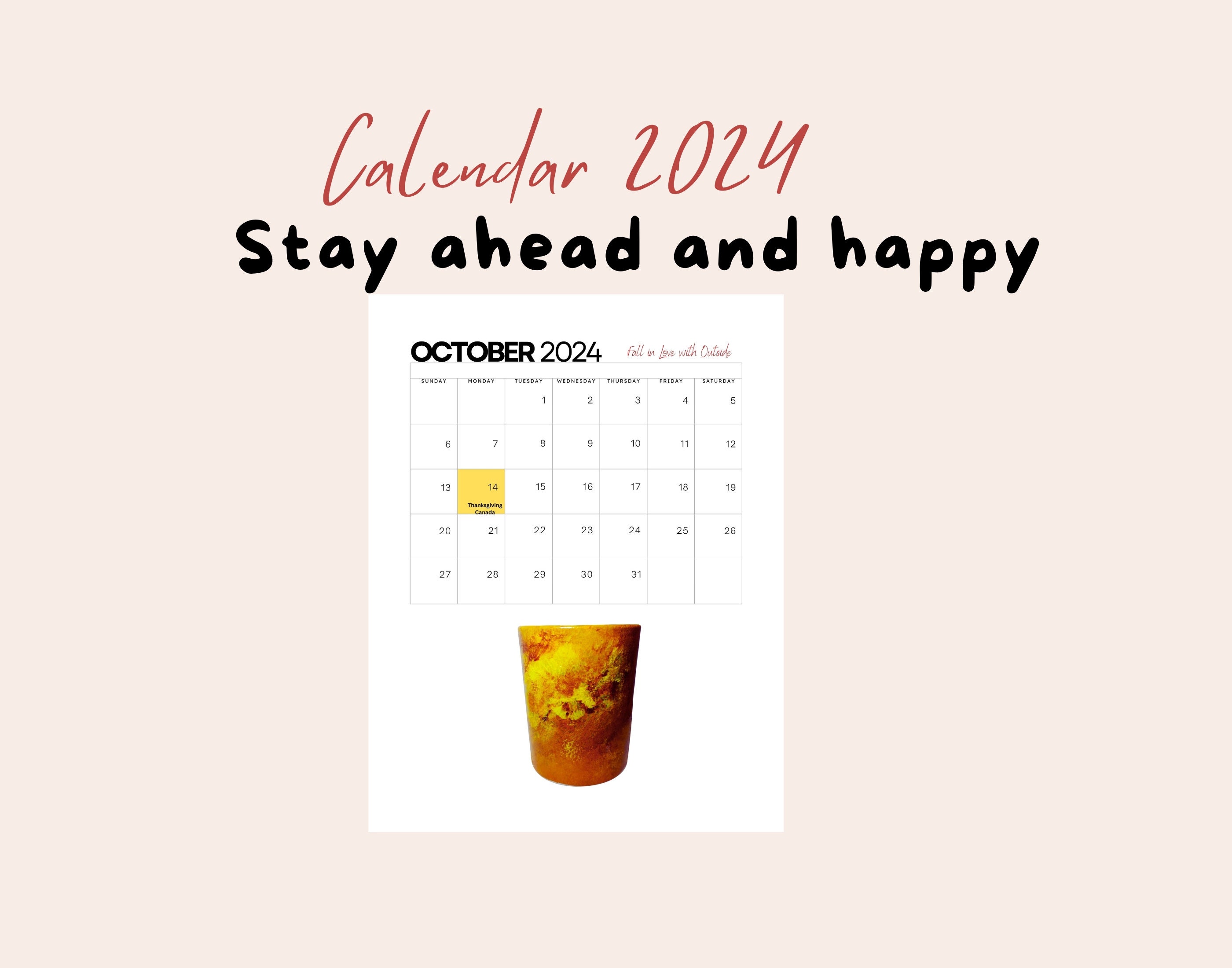 2024 Calendar Digital Print 2024 Calendar and Artwork 2024 Calendar ...