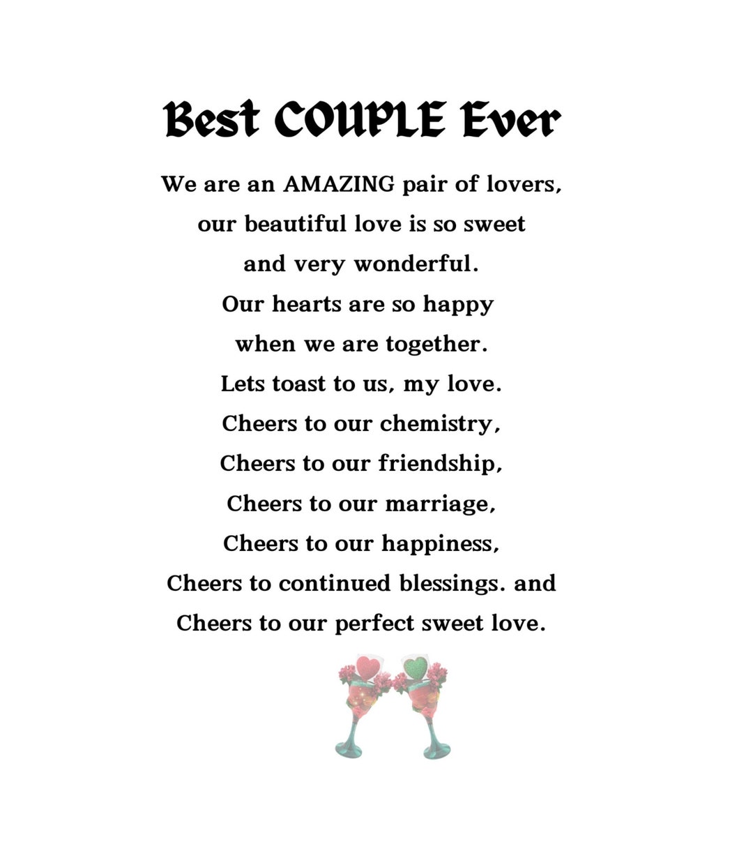 Heartfelt Couples Poem Customized Love Poetry Thoughtful Anniversary ...