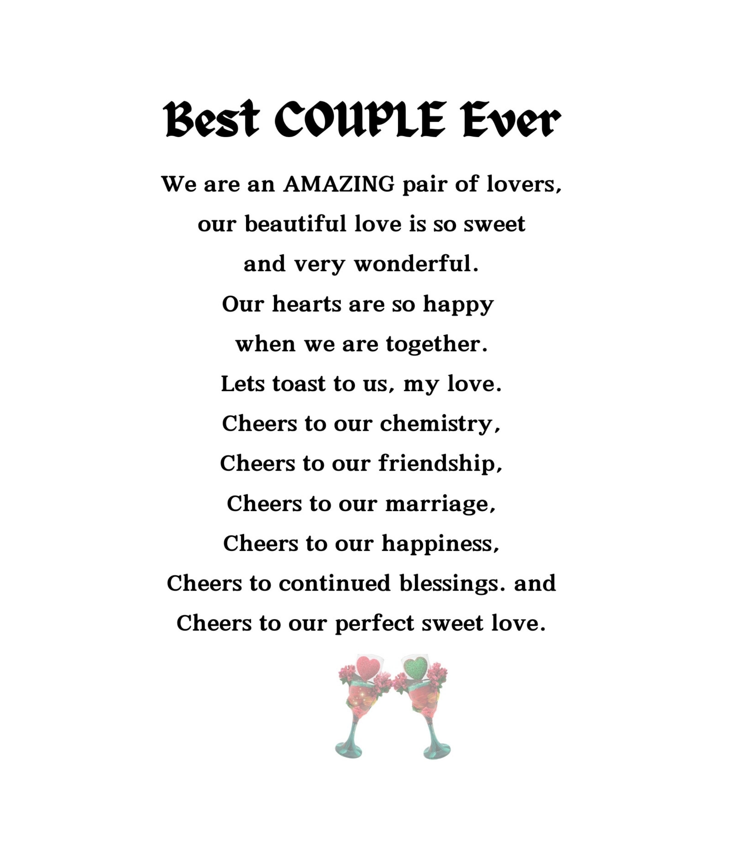 Heartfelt Couples Poem Customized Love Poetry Thoughtful Anniversary ...