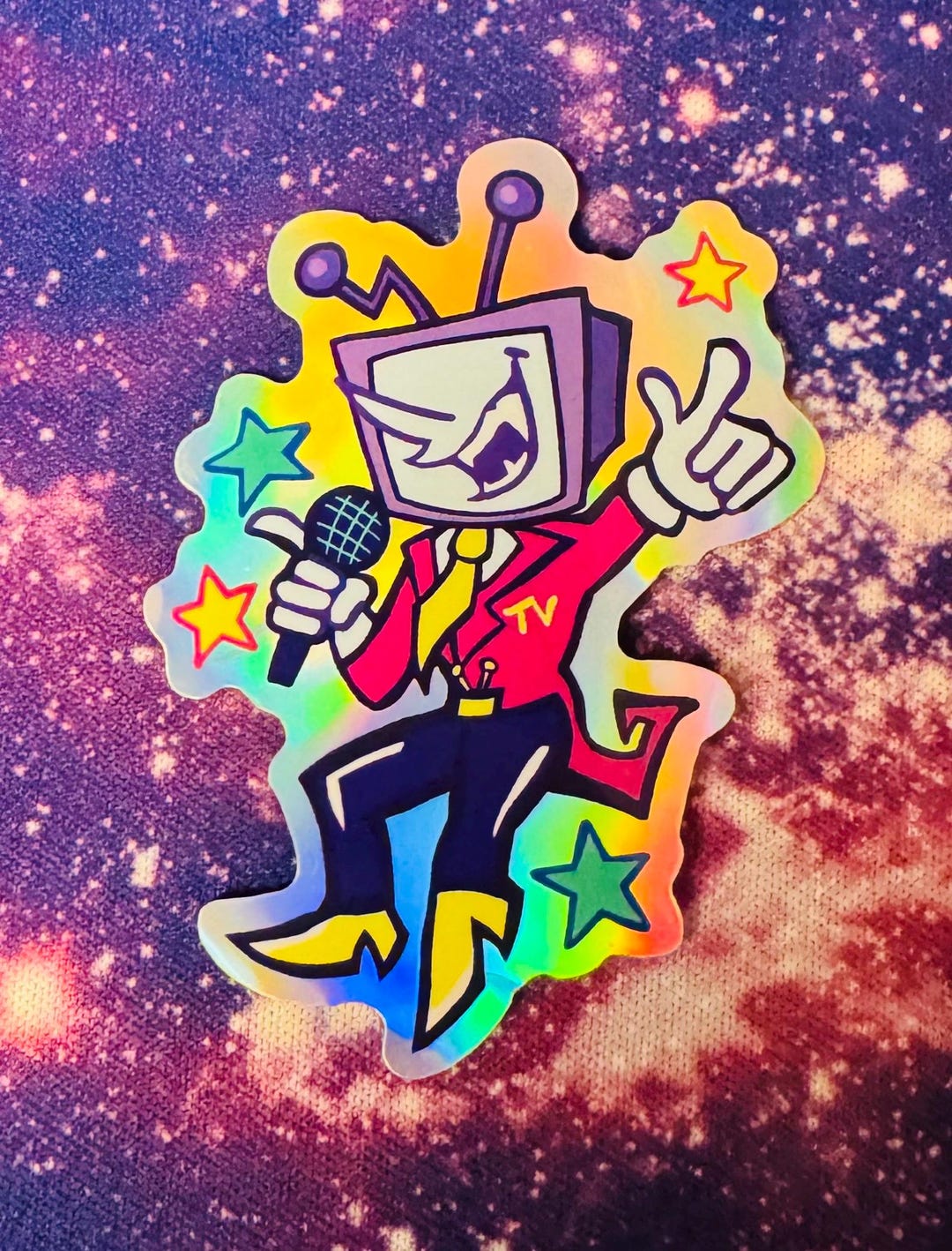 Deltarune Tenna Holographic Sticker - Etsy