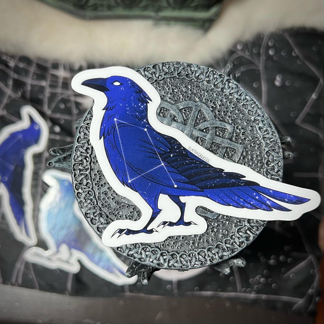 Star Raven Crow Corvus Constellation Witch Sticker Laptop Decal - Etsy