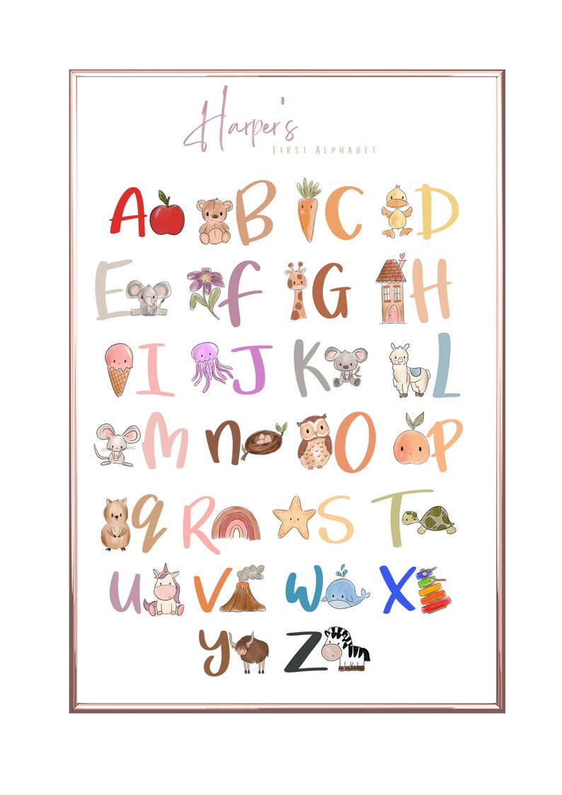 Personalised 'my First Alphabet' Poster Printable - Etsy