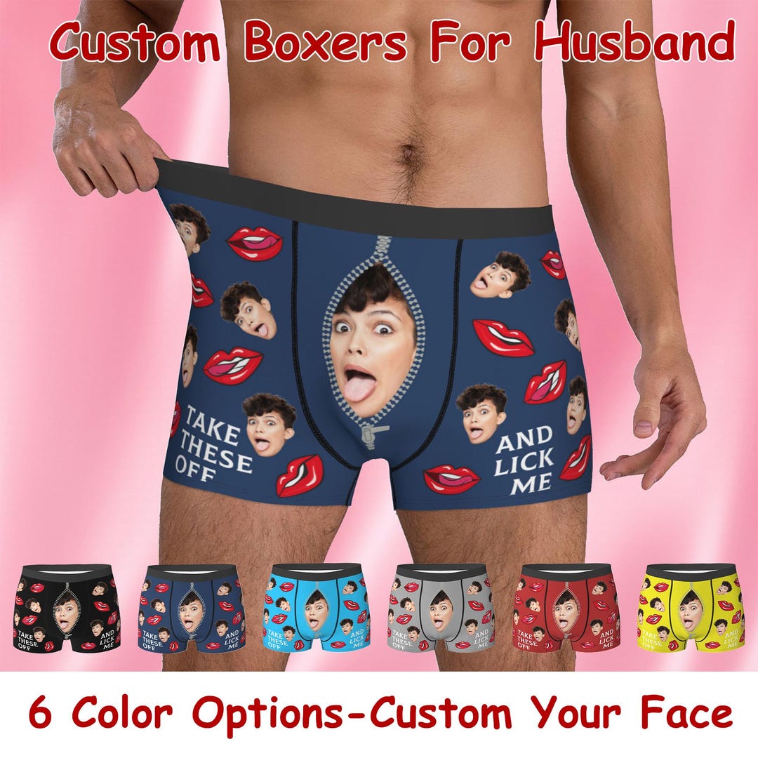 Custom Man Boxer, Personalized Face Boxer Gifts, Custom Valentine's Day ...