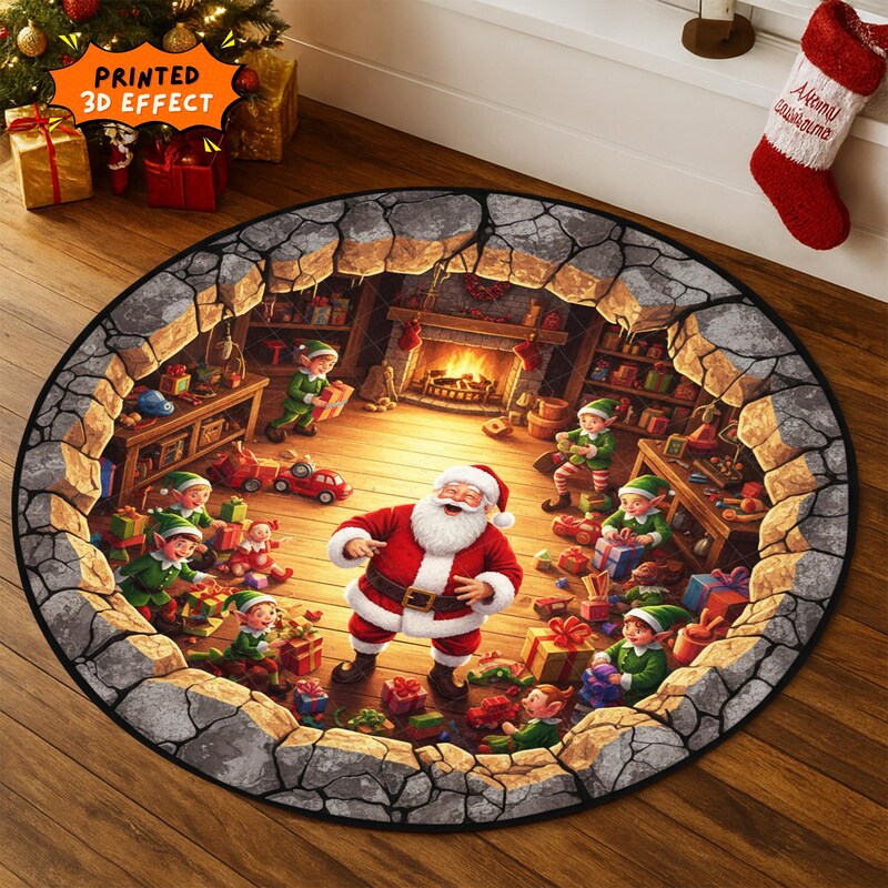 Christmas3d Illusion Rug - Etsy UK