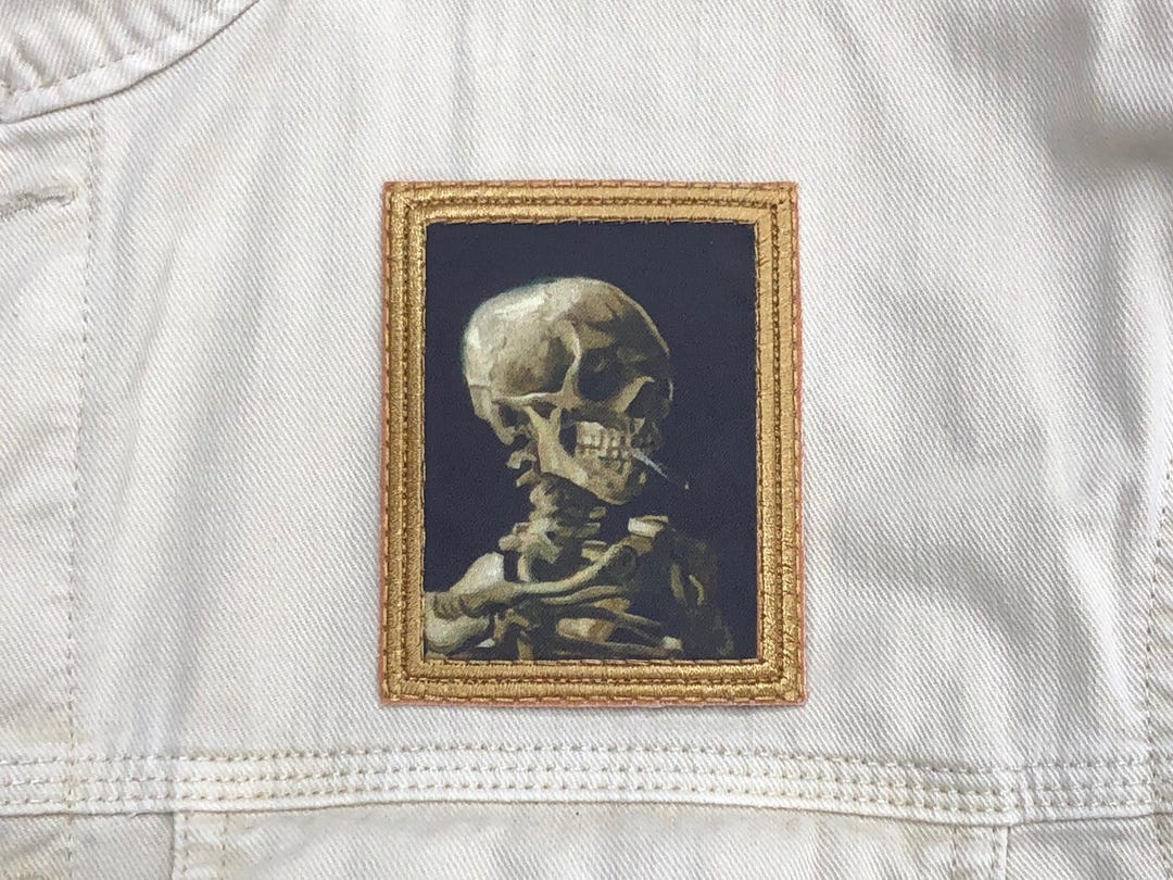 Van Gogh, Head of a Skeleton - Iron on Patch - Etsy