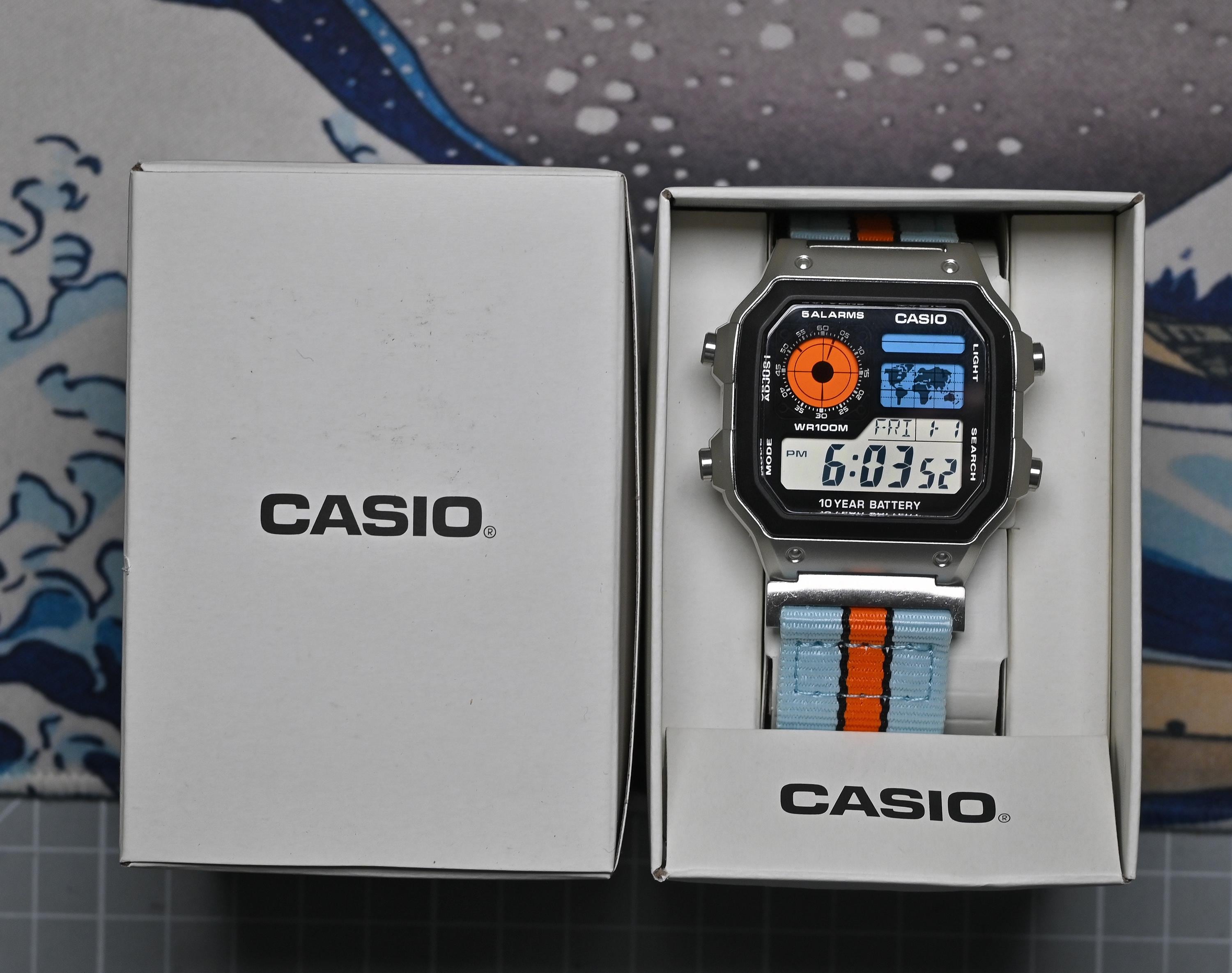 Custom Casio AE-1200 'gulf Livery' Hydromod ,flash Alarm Option - Etsy