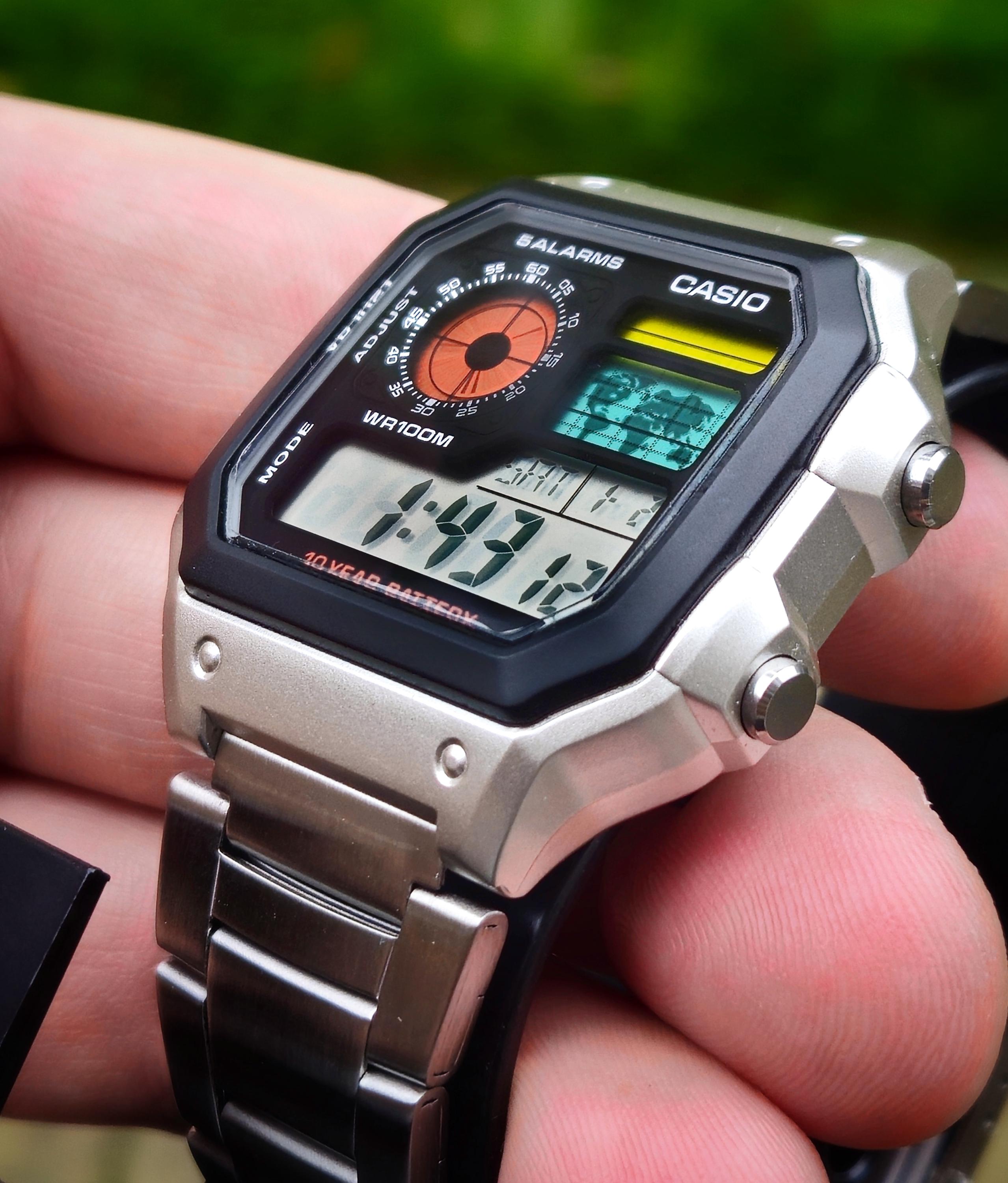 Modified Casio AE-1200, Colorful LCD, Hydromod Case and Polished ...