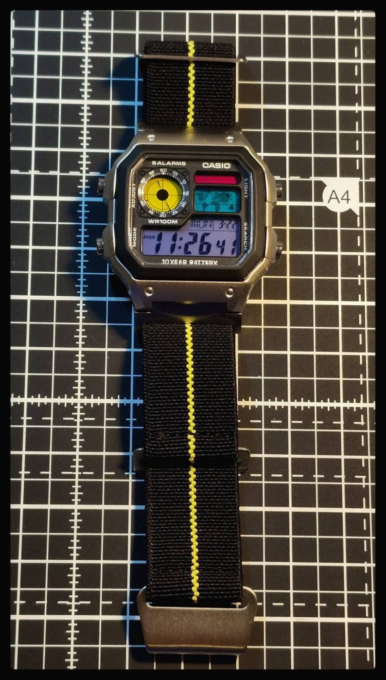 Customizeable Casio AE-1200 Colorful Watch in SILVER Case. - Etsy