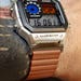 Custom Casio AE-1200 Watch: Silver Case,saddle Brown Leatherette ...