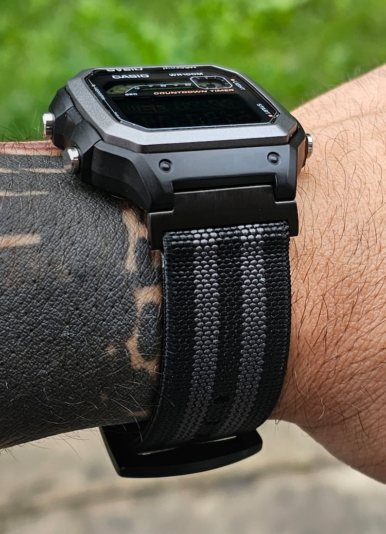 Custom Casio WS-1600 Watch: Hydromod, Negative LCD, Bond Elastic Strap ...