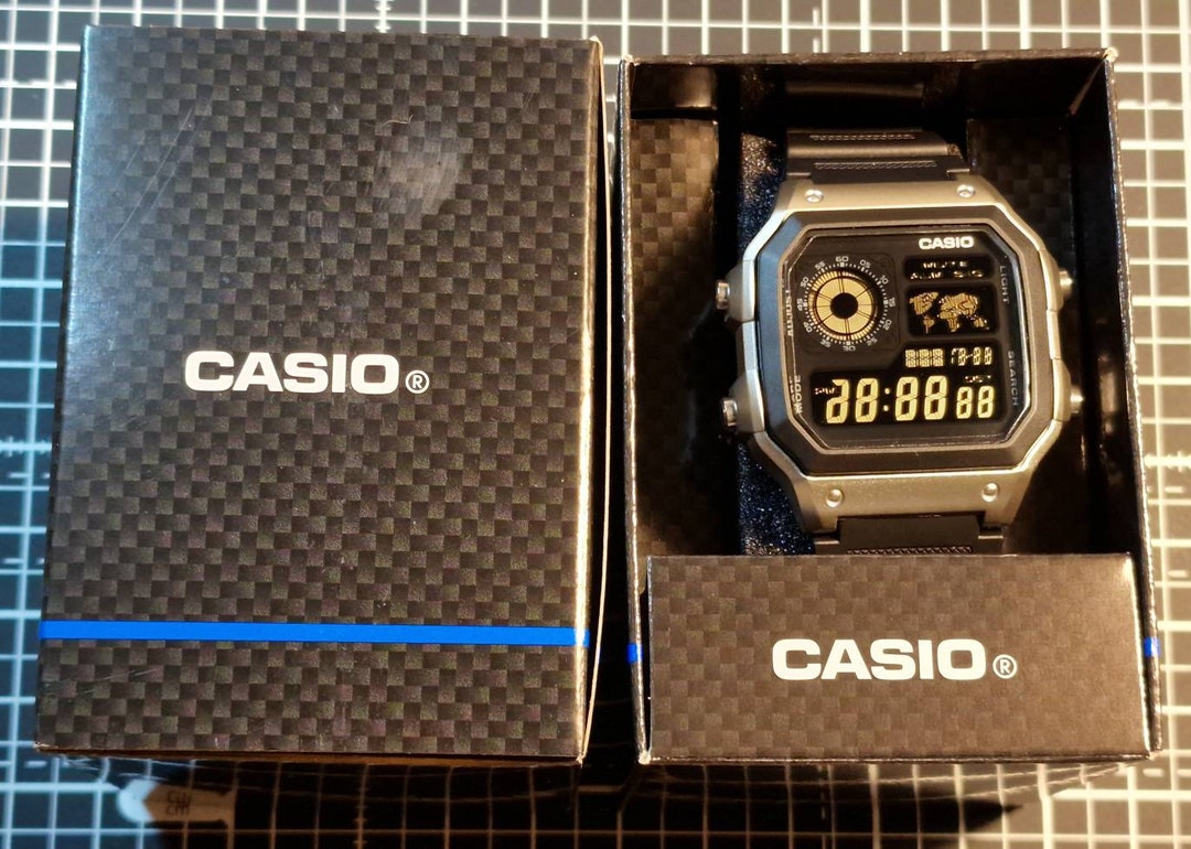 Modified Casio AE-1200 'black Out' Negative Hydromod - Etsy Australia