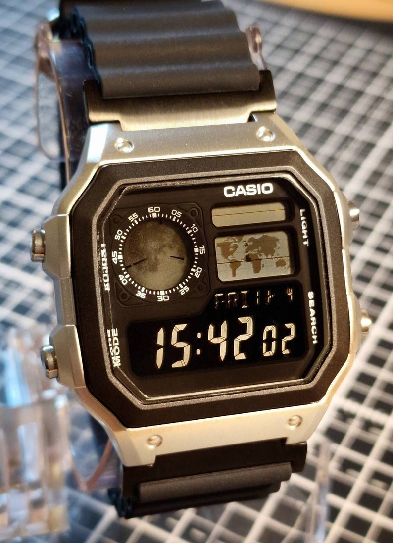 Modified Casio AE-1200 full Moon Hydromod 22mm - Etsy