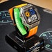 Custom Casio AE-1200 Mod Watch: Silver Case, Orange Elastic Strap ...