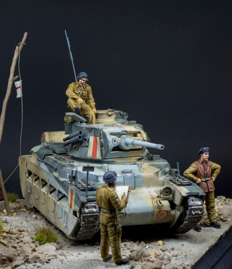 Matilda Mk.iii/iv WWII British Infantry Tank Diorama 1/35 on Wood Base ...