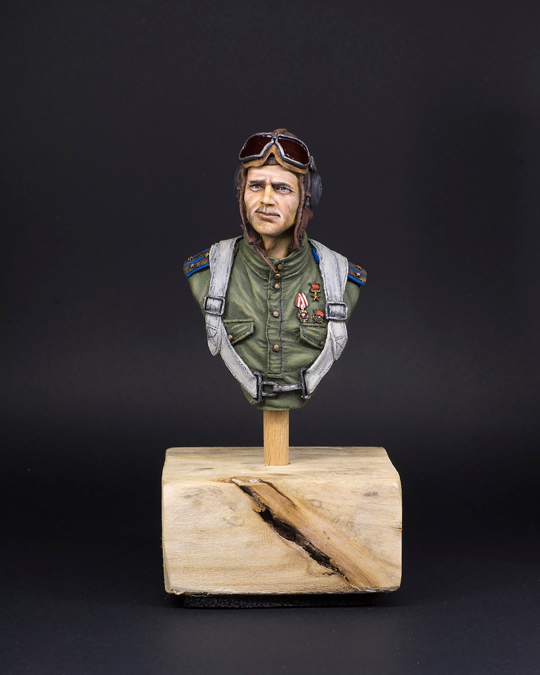 Soviet Pilot WWII Bust Figure 200mm - Etsy