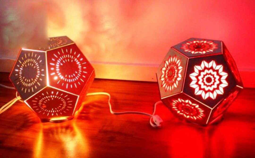 Dodecahedron Lamp File Cdr and Dxf Vector Download for Laser - Etsy UK