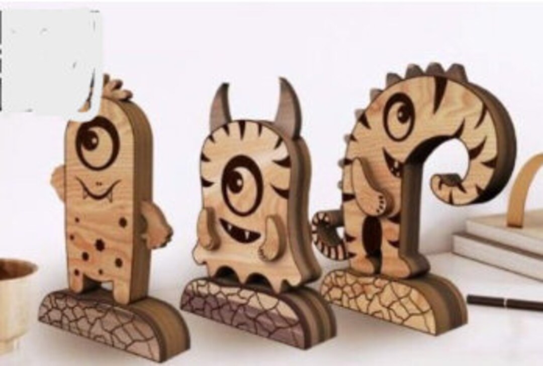 Monster File Cdr and Dxf Vector Download for Laser Cutting - Etsy