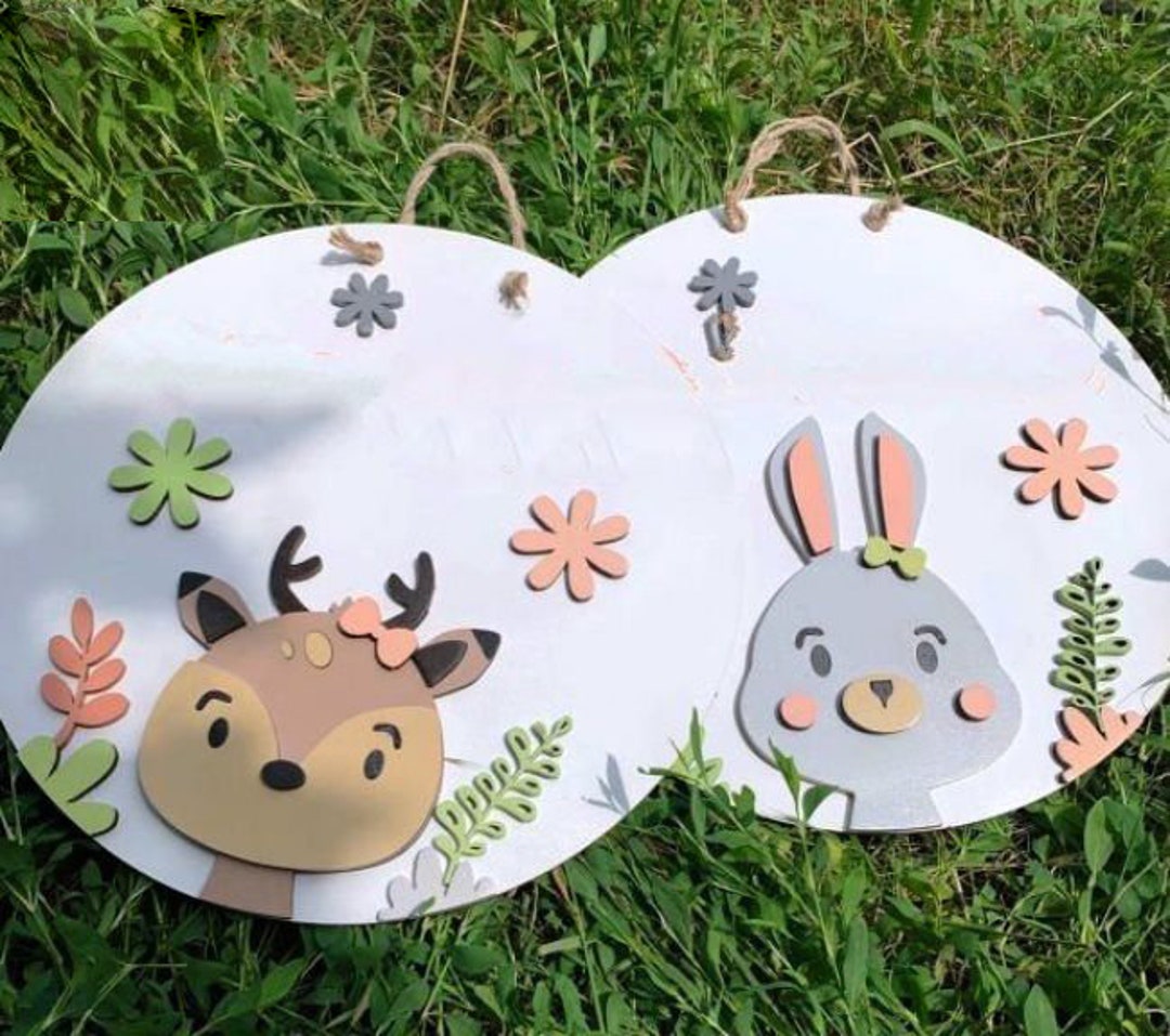 Rabbit and Reindeer File Cdr and Dxf Vector Download for Laser - Etsy ...