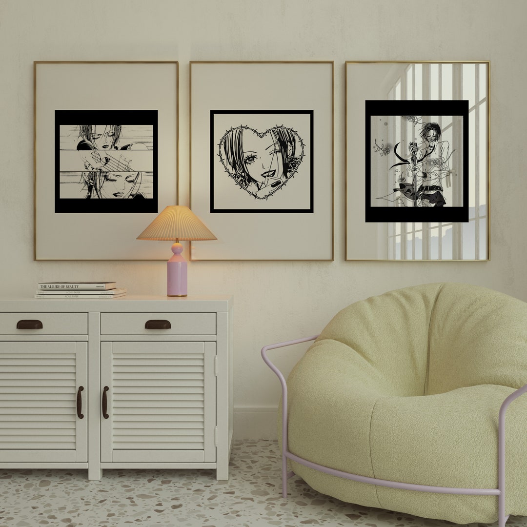 Set of 6 Nana Poster, Japan Anime Poster, Poster Print, Black Stones ...