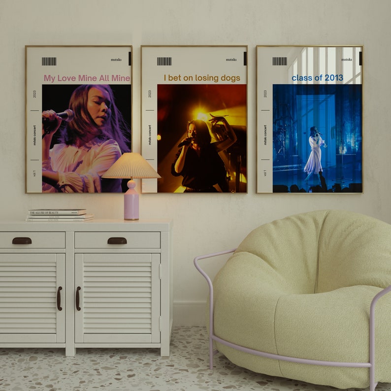 Mitski Poster, Mitski Wall Art Set of 9, Vintage Mitski Poster, Retro ...