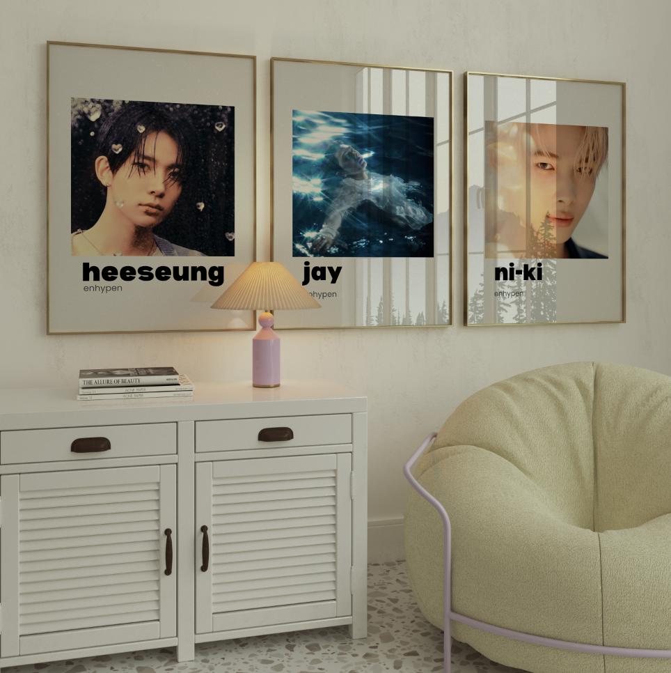 Set of 7 ENHYPEN Art | K-pop Wall Art | ENHYPEN Inspired Decor ...