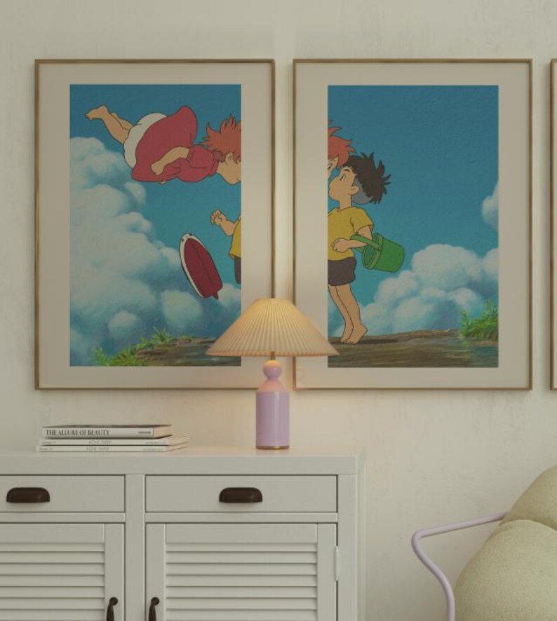 Studio Ghibli Poster, Ponyo Movie Prints, Anime Wall Art - Etsy