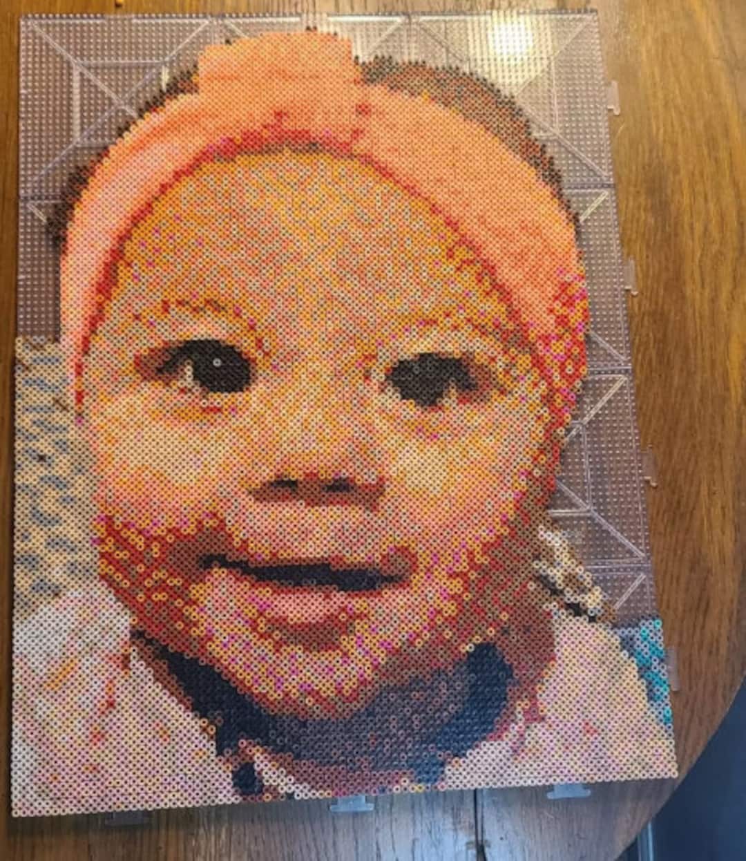 Handmade Full Color Pixel Portrait - Etsy