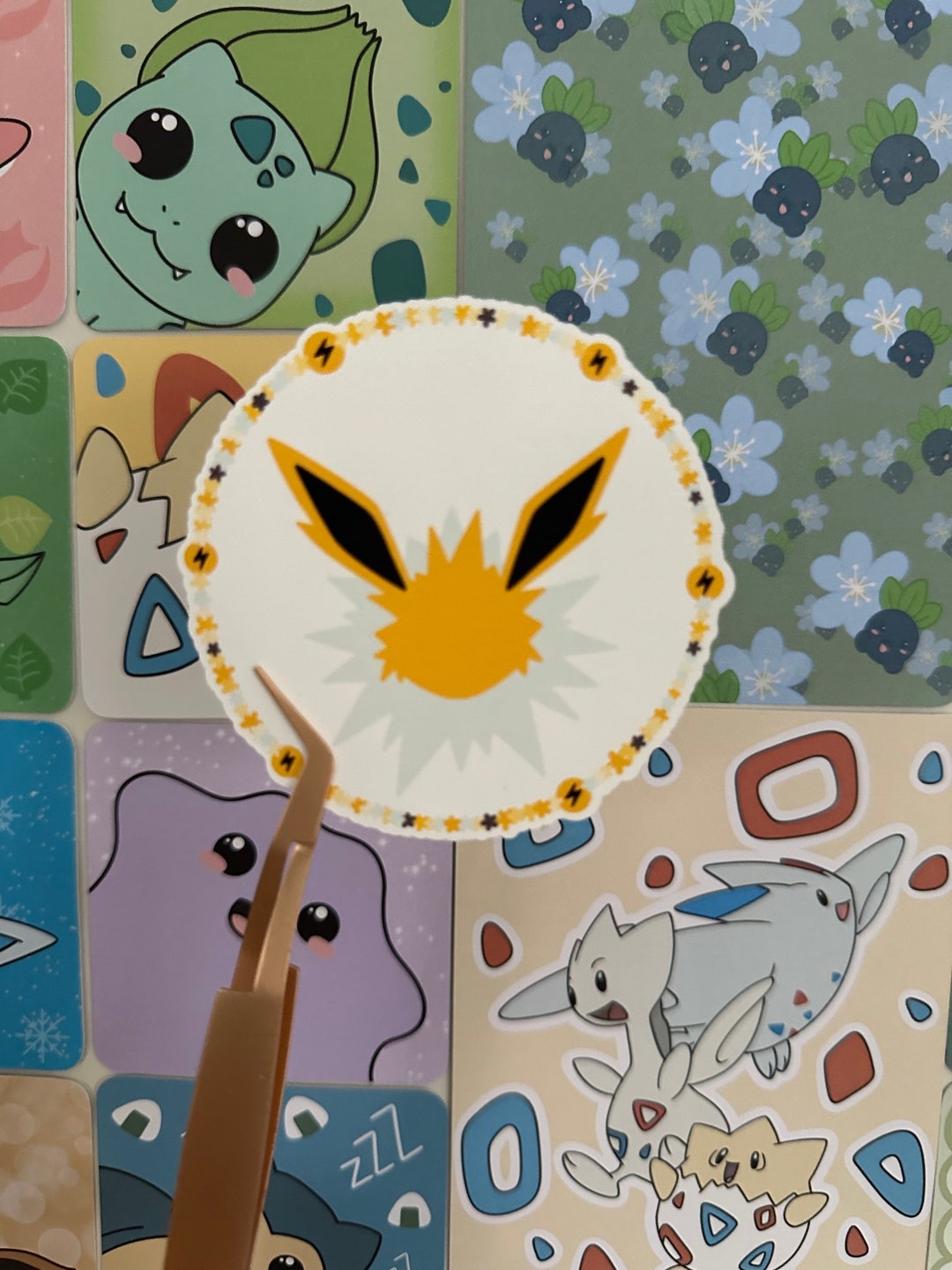 Jolteon Flower Vinyl Die Cut Sticker - Etsy