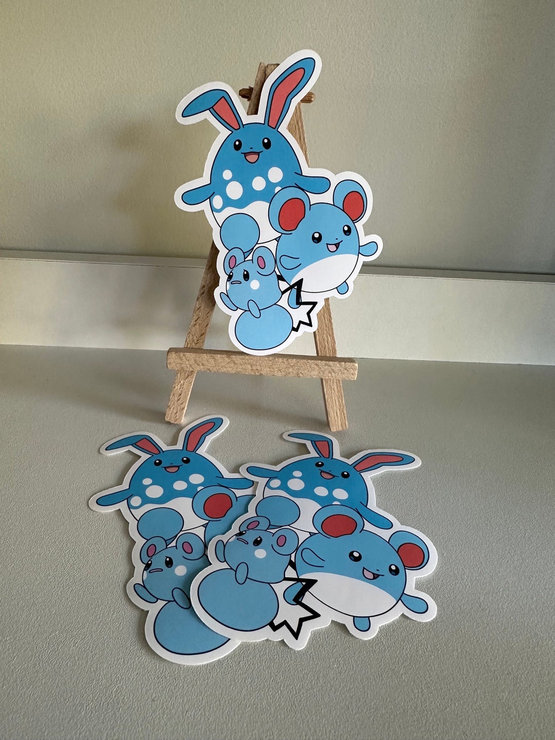 Azurill Evolution Vinyl Die Cut Sticker - Etsy