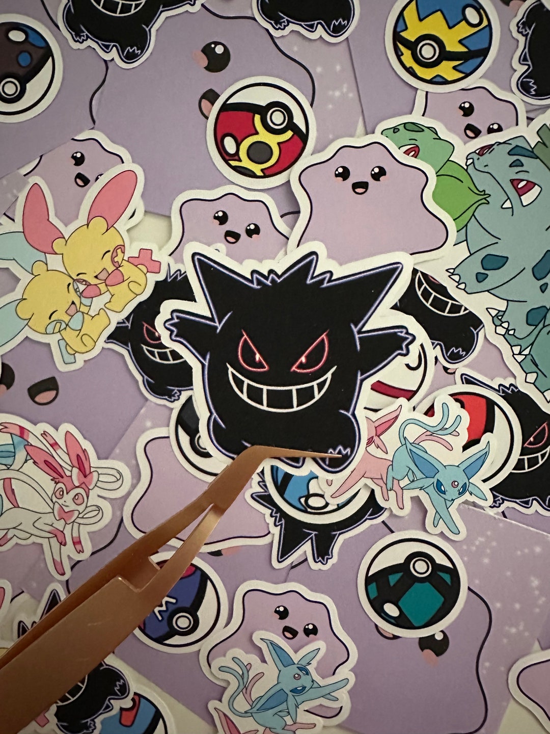 Gengar Neon Vinyl Die Cut Sticker - Etsy