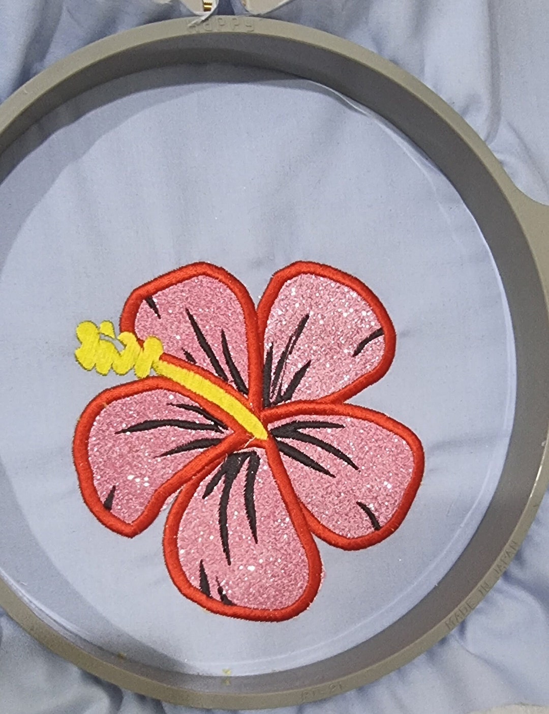 Merdeka Bunga Raya (hibiscus) Embroiderydesign - Download Stitch File ...