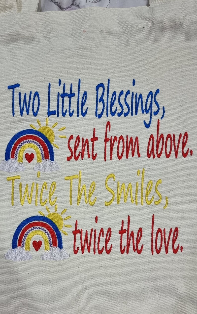 Monogram Embroidery Digital File - Twins Nursery Decor, Little ...