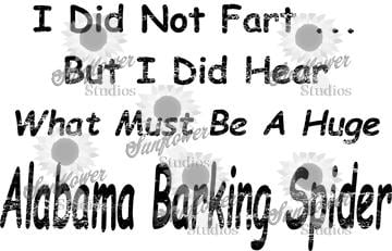 Barking Spider (fart Joke) - Aged Look - Printable Digital Art - A ...